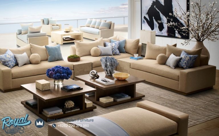 Set Sofa Tamu Jati Minimalis Modern Korean Style - Royal Furniture