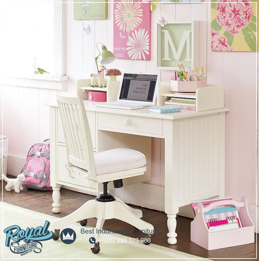 Meja Belajar Anak Kayu Putih Minimalis - Royal Furniture