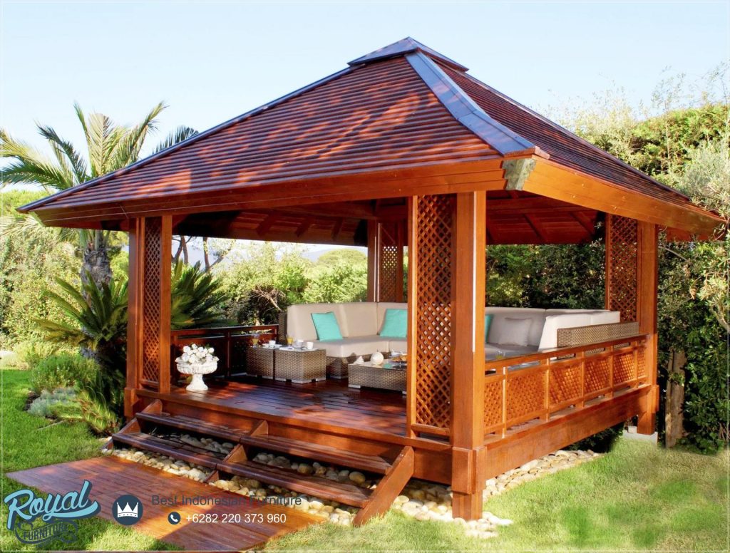 Best Seller Model Rumah Gazebo Taman Mewah Minimalis Jati Jepara ...