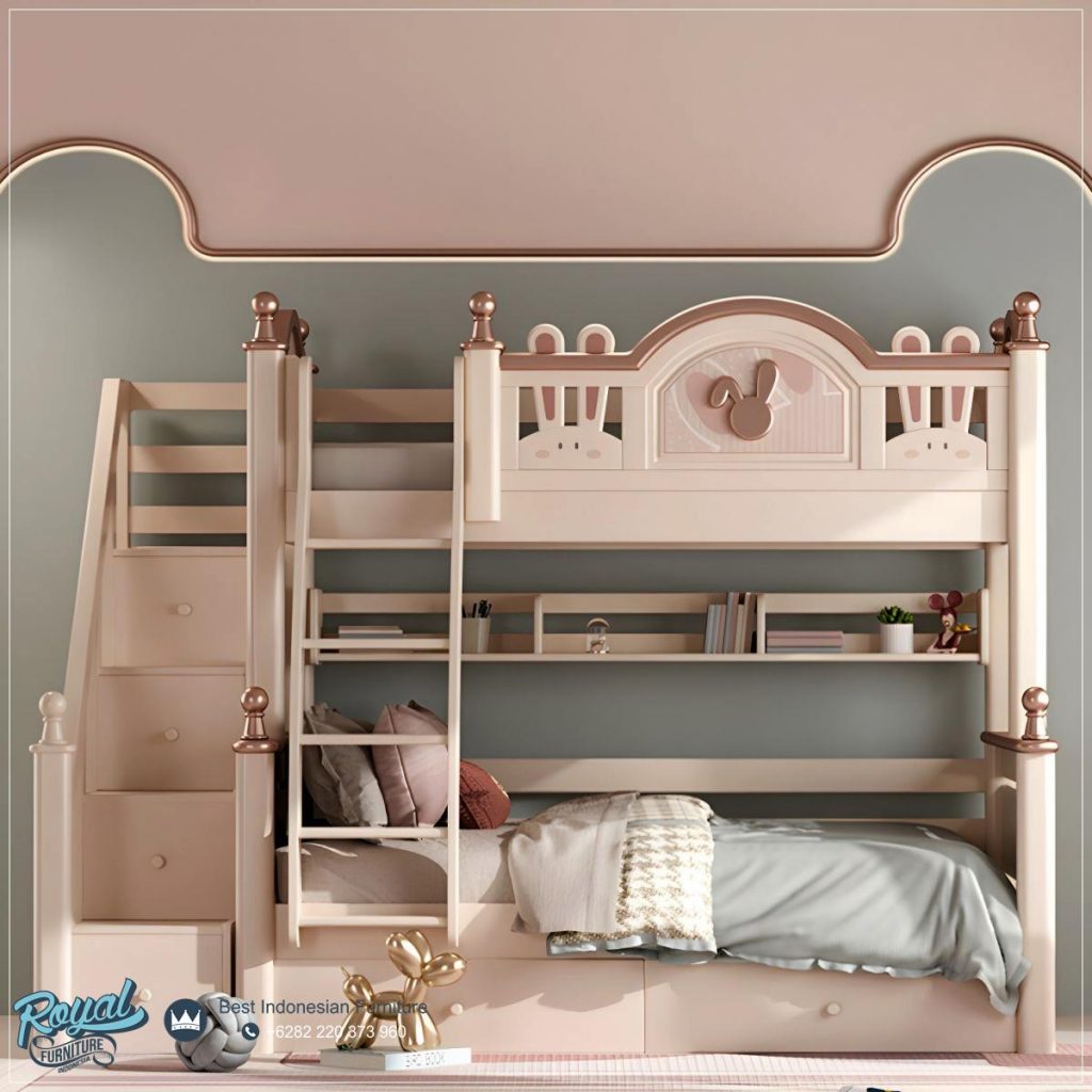 3 Model Tempat Tidur Tingkat Karakter Putri Kelinci Terbaru Putih dan ...